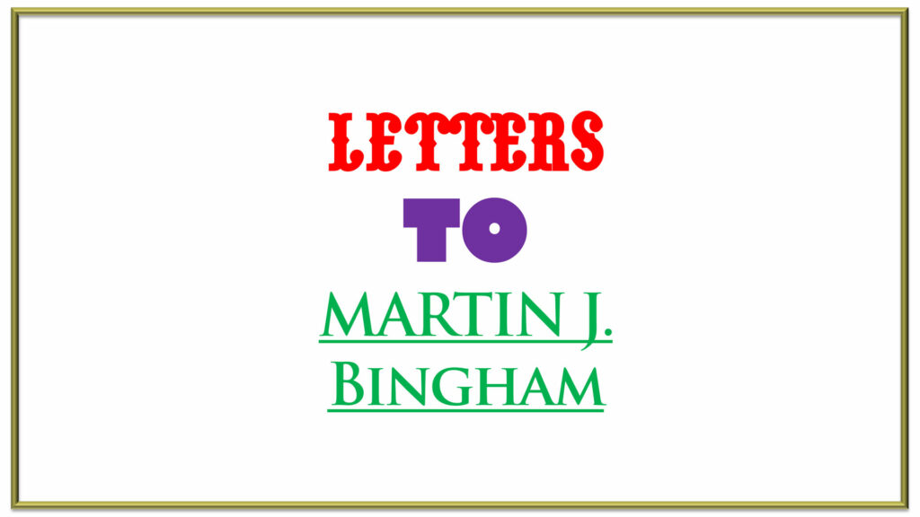 Letters to M. J. Bingham From V. T. Houteff - The Davidian Seventh-day ...